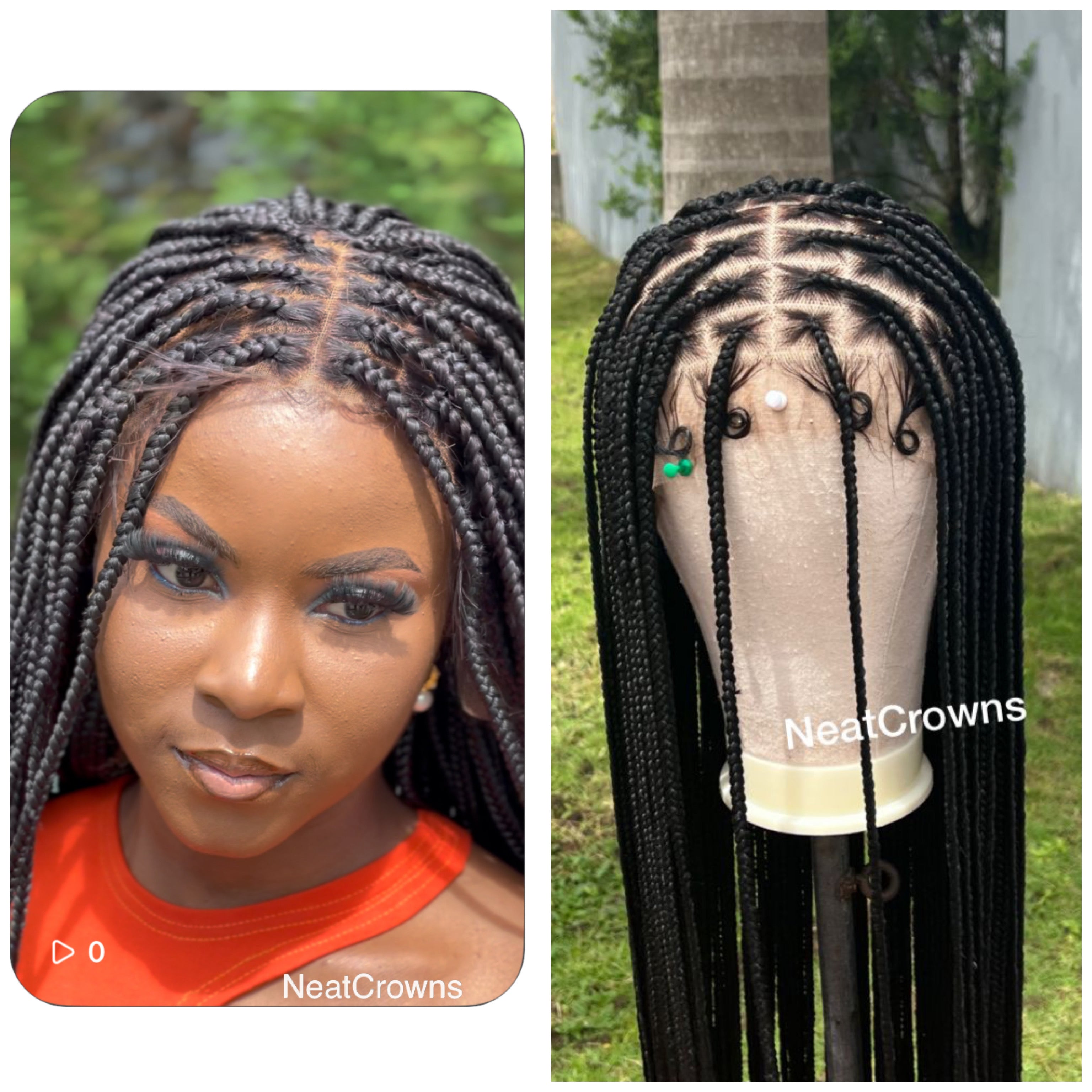 30 inches Frontal Knotless braids – NeatCrowns