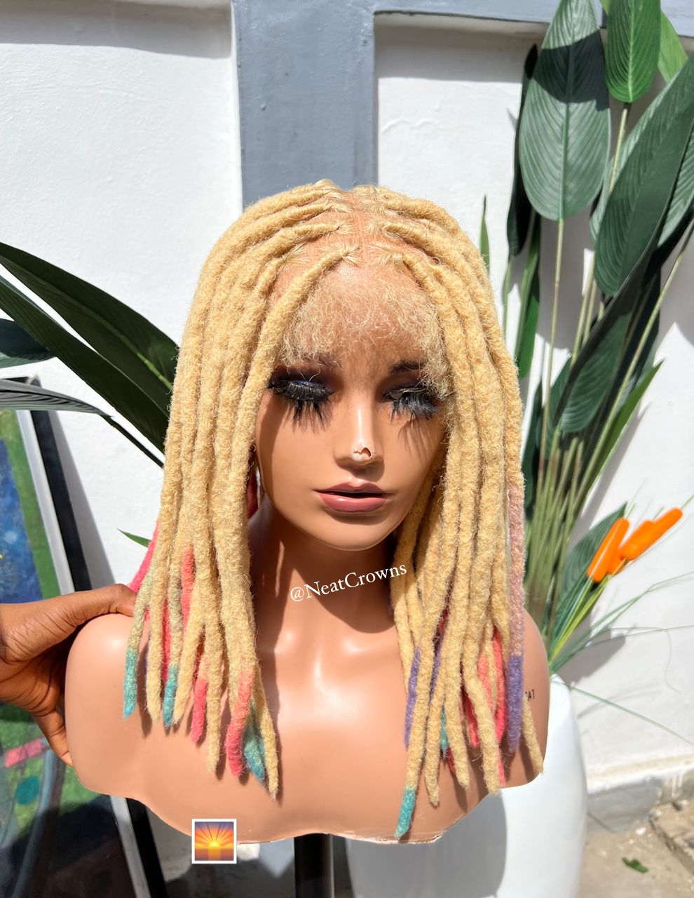 PASTEL LOCS HUMAN HAIR DREAD LOCS HD FULL LACE WIG – NeatCrowns