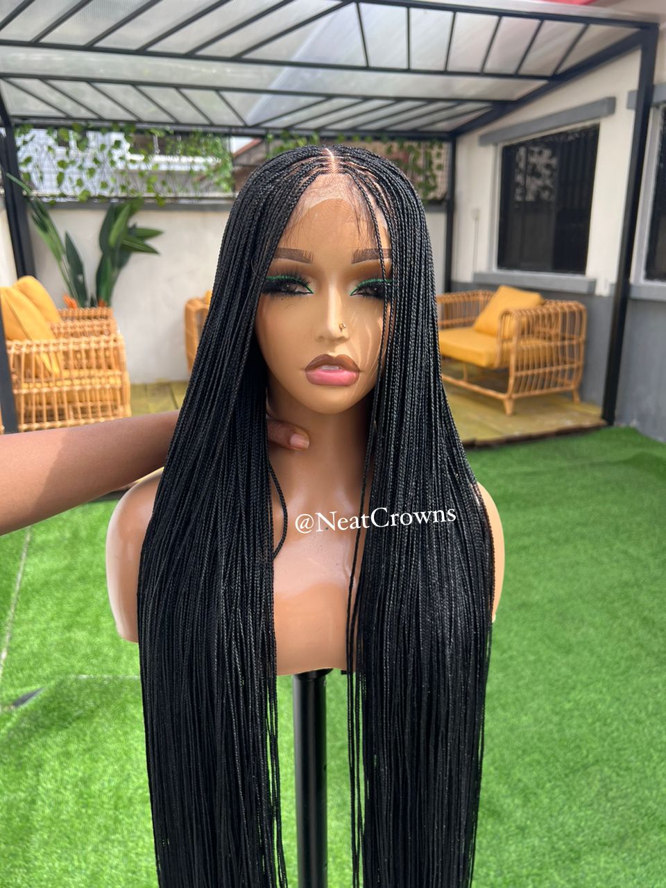 44 inches micro Knotless braids wig – NeatCrowns